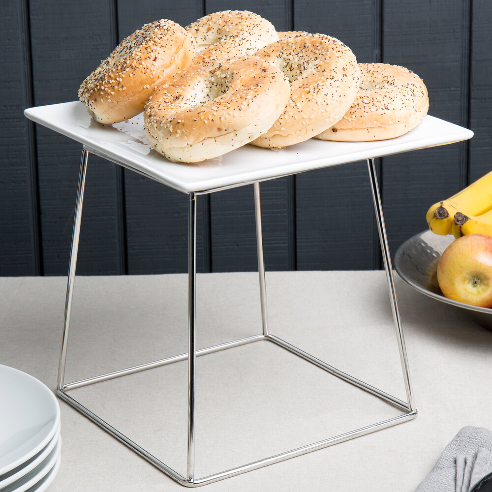 Choice 9" Square Stainless Steel Metal Display Stand