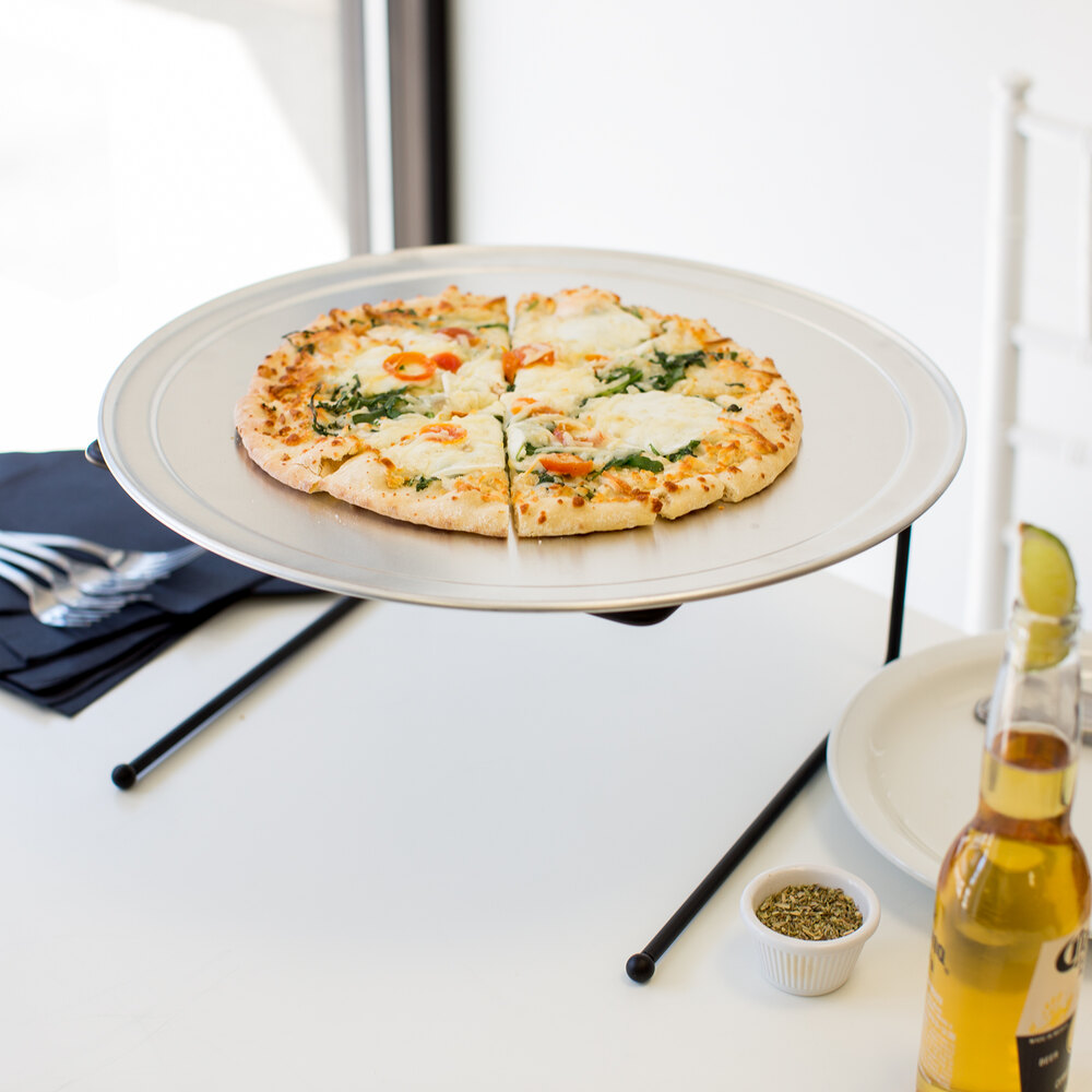 Choice 12" x 12" x 7" Black Metal Pizza Stand