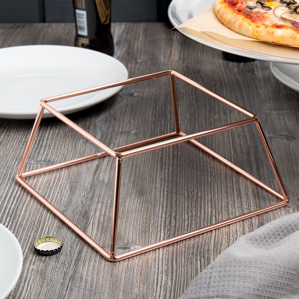 Choice 4" Square Rose Gold Metal Display Stand