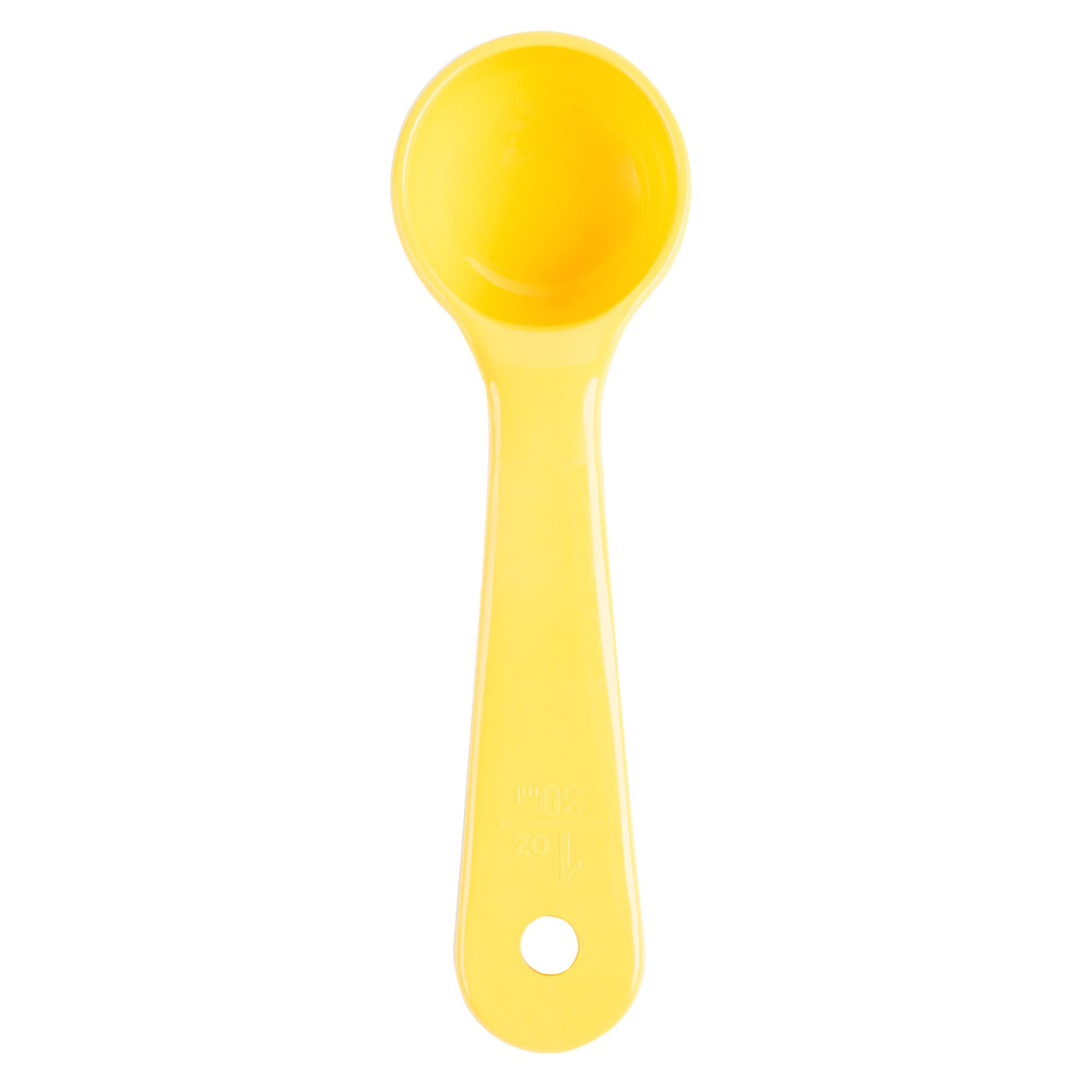 Carlisle 492104 Measure Misers 1 oz. Yellow Acetal Short Handle Portion ...