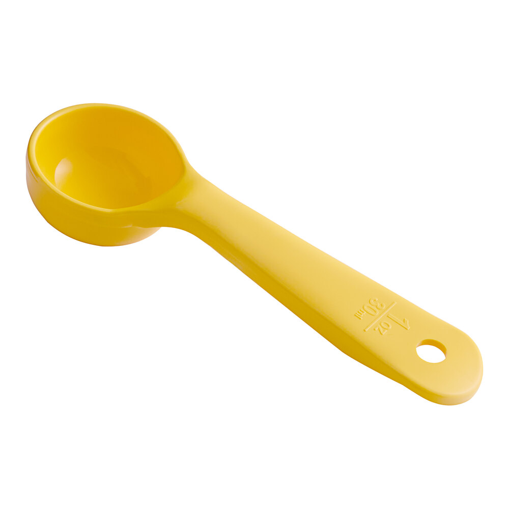 Carlisle 492104 Measure Misers 1 oz. Yellow Acetal Short Handle Portion ...