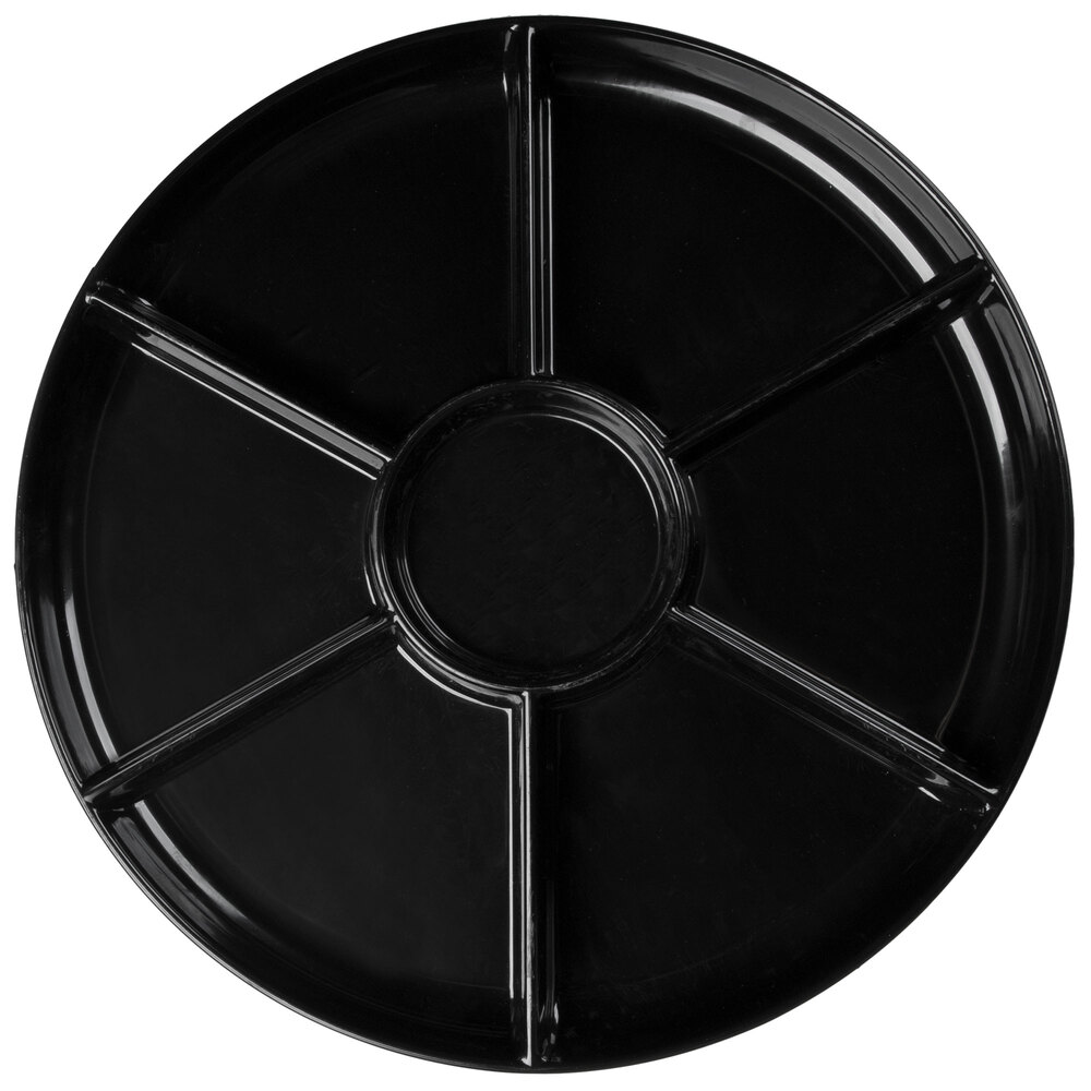 Fineline D18777.BK Platter Pleasers 18" Round Black Plastic 7 ...