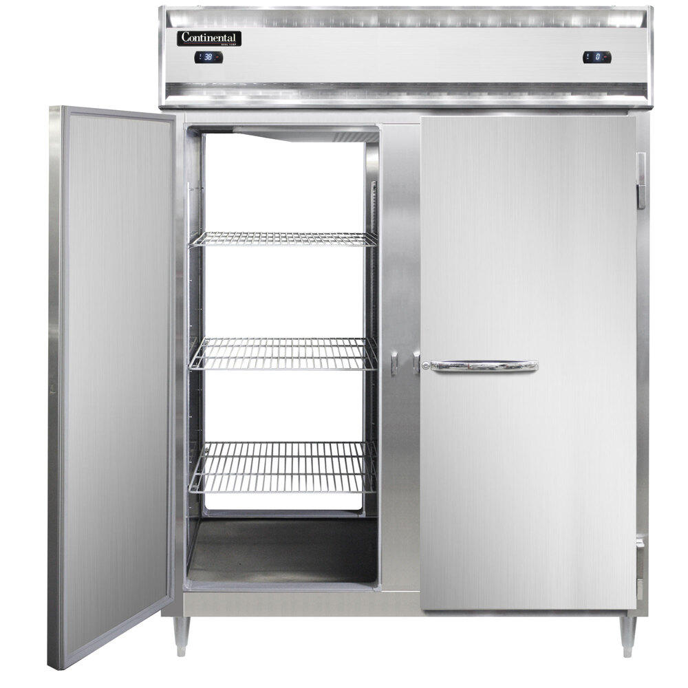 Continental Refrigerator D2RFENPT 57" Solid Door Extra-Wide Dual ...