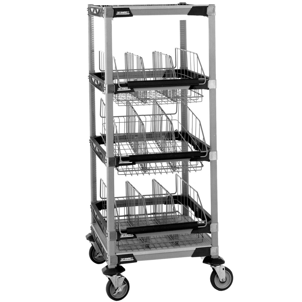 Metro MXIV2 MetroMax i I.V. 4-Basket Solution Cart with Top Shelf - 24 ...