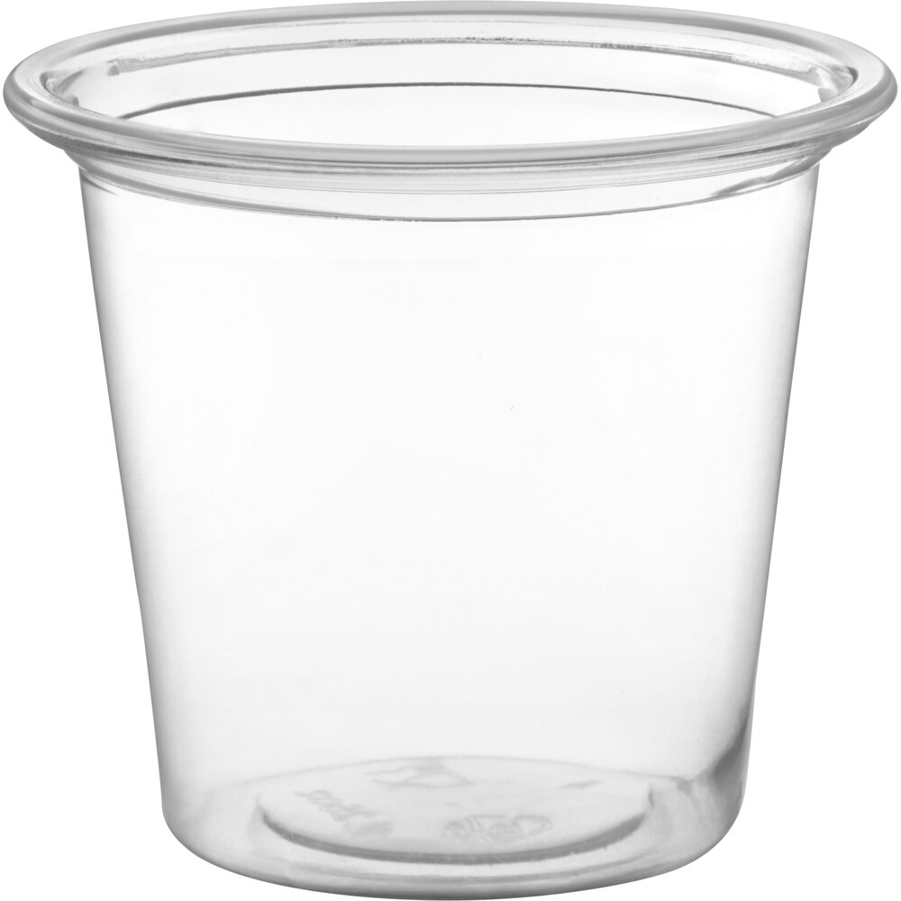 Choice 1.25 oz. Clear Plastic Shot Glass / Souffle Cup / Portion Cup ...