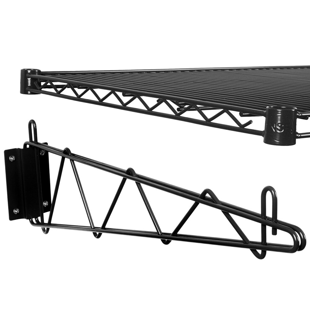 Regency 24" x 36" Black Epoxy Wire Wall Mount Shelf