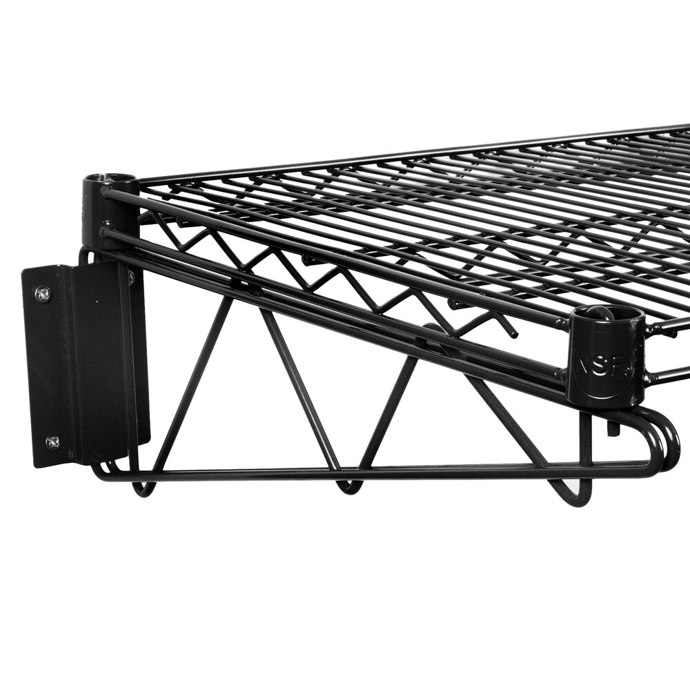 Regency 18" x 48" Black Epoxy Wire Wall Mount Shelf