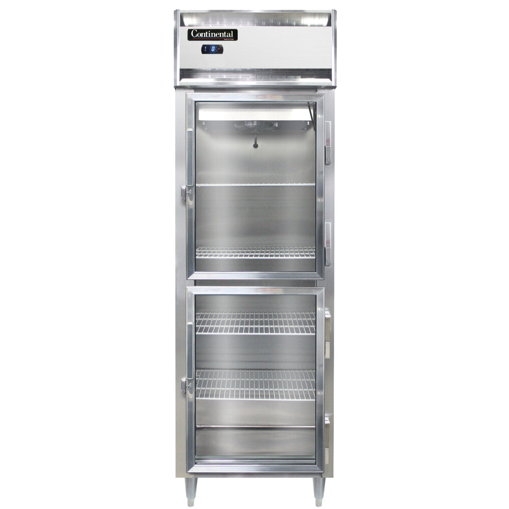 Continental Refrigerator D1FSNSSGDHD 26" Shallow Depth Half Glass Door ...