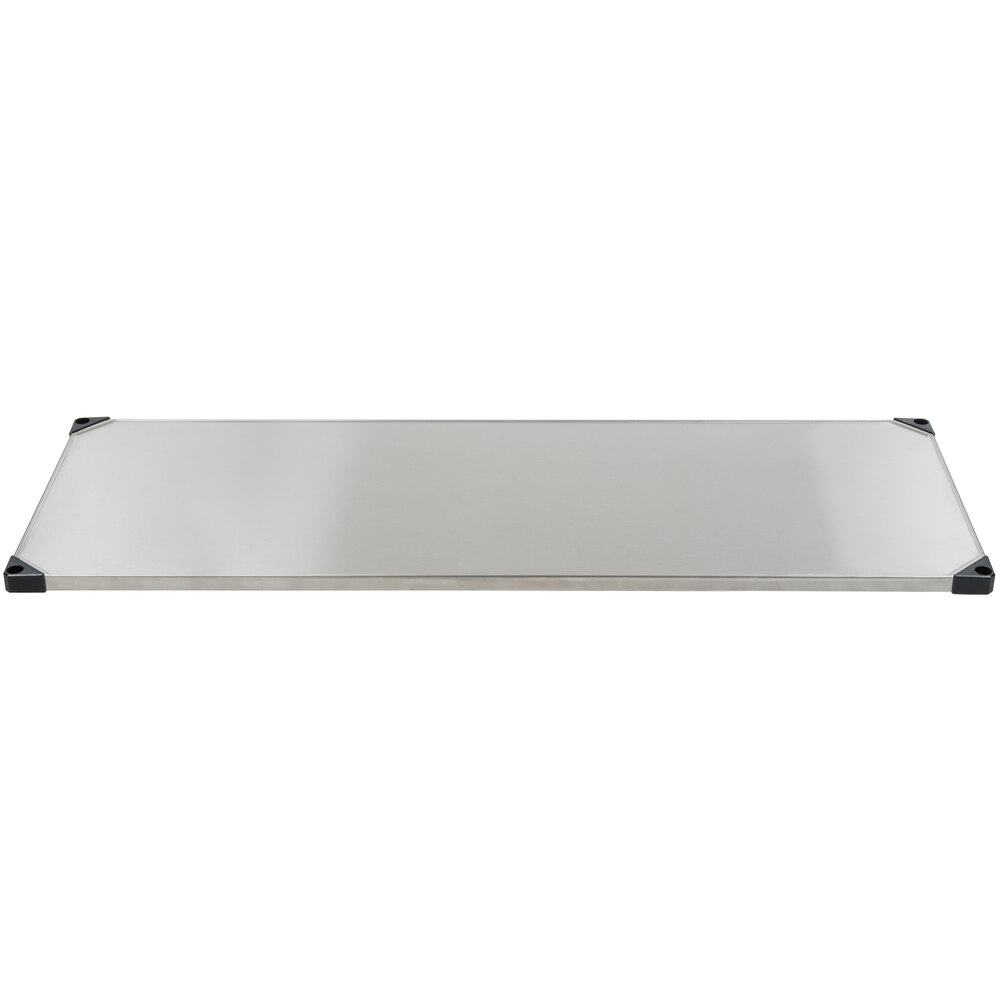 Metro 2472FG 24" x 72" Flat Galvanized Steel Solid Shelf