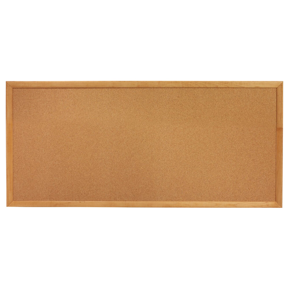 Quartet 300 Classic 12" x 36" Cork Board with Oak Finish Frame