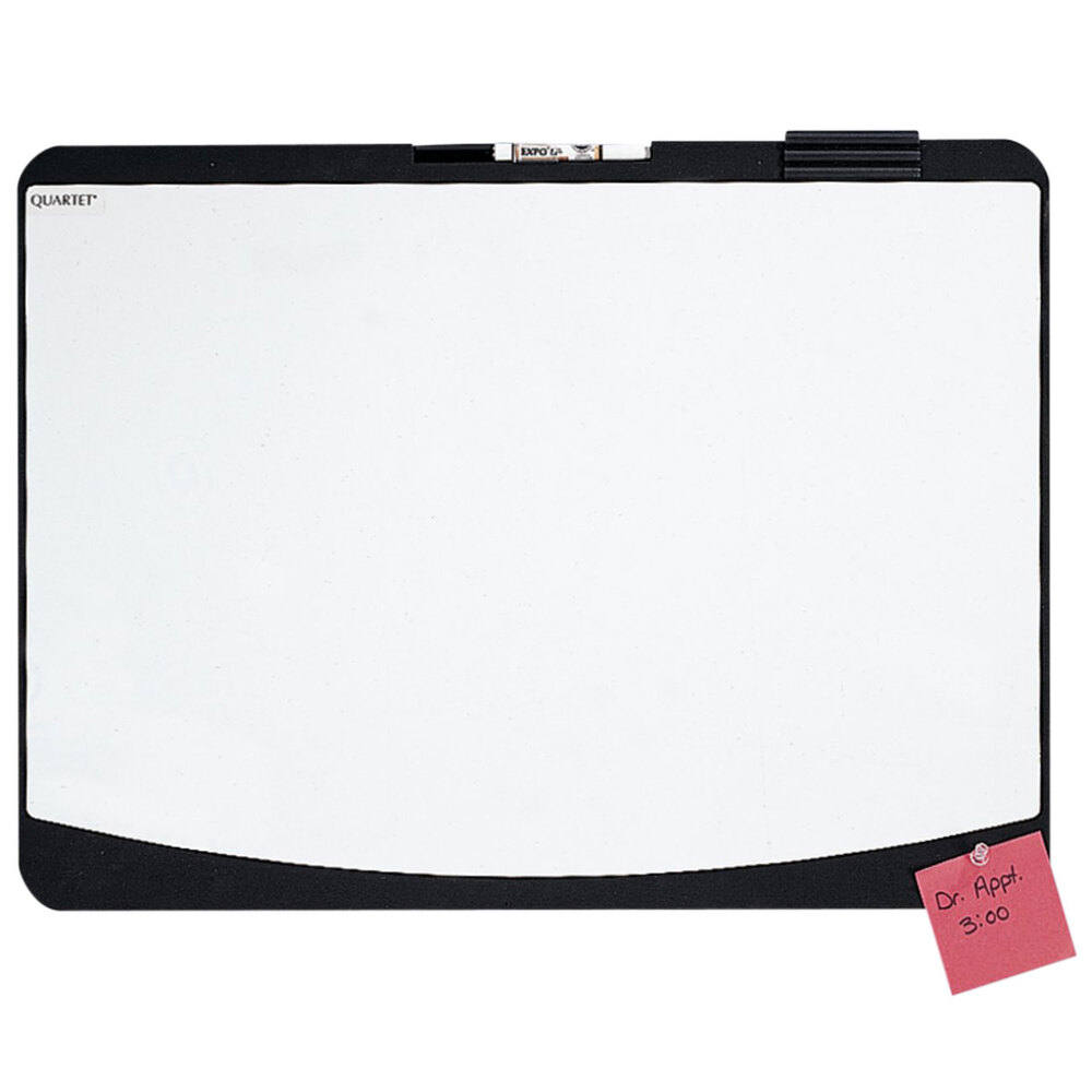 Quartet 06355BK 23 1/2" x 17 1/2" Melamine Whiteboard with Tackable ...