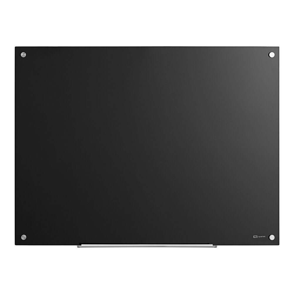 Quartet G4836B Infinity 48" x 36" Frameless Magnetic Black Glass ...