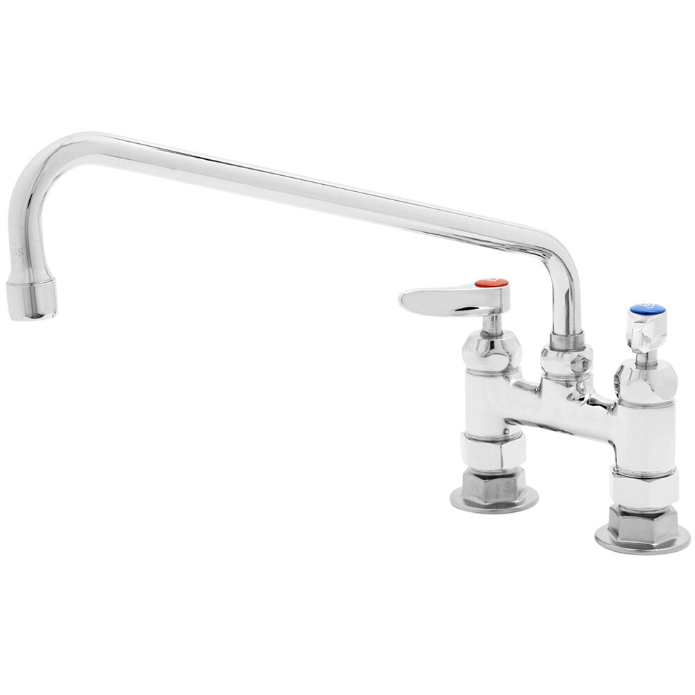T&S B-0225-CR-K-F10 Deck Mounted Pantry Faucet with 4" Adjustable ...
