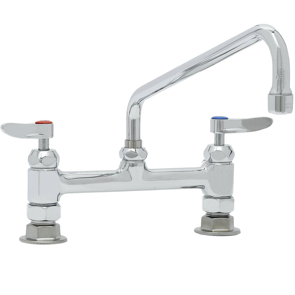 T&S B-0221-CR-K-F10 Deck Mounted Pantry Faucet with 8" Adjustable ...