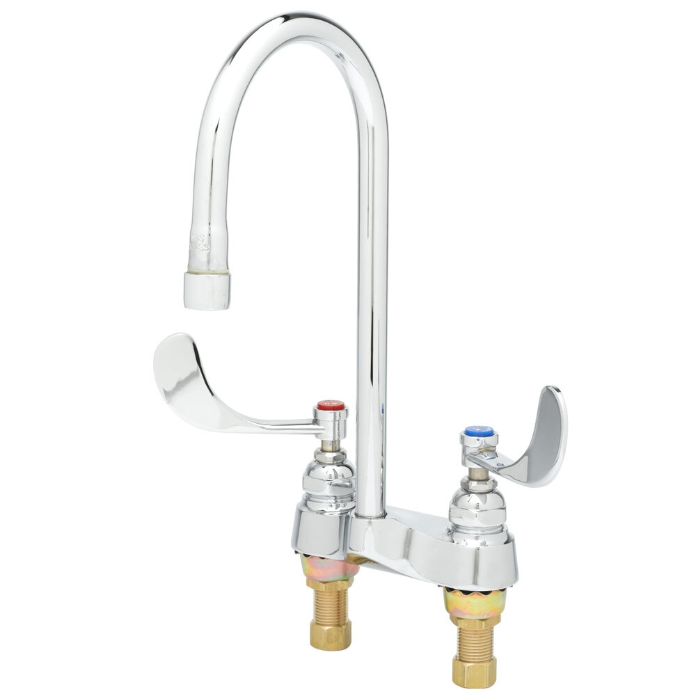 T&S B-0892-CR7XPF15 Deck Mounted Medical Faucet with 5 11/16" Swivel ...