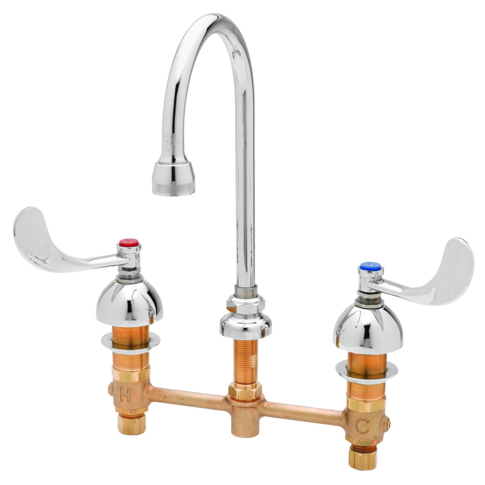 T&S B-2866-04-F12 EasyInstall Deck Mounted Medical Faucet with 5 13/16 ...