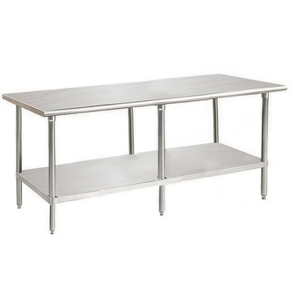 Advance Tabco TT-188 18" x 96" 18 Gauge Stainless Steel Work Table with ...