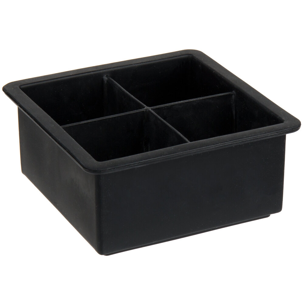 American Metalcraft SMSC4 Black Silicone 4 Compartment 2" Cube Ice Mold ...