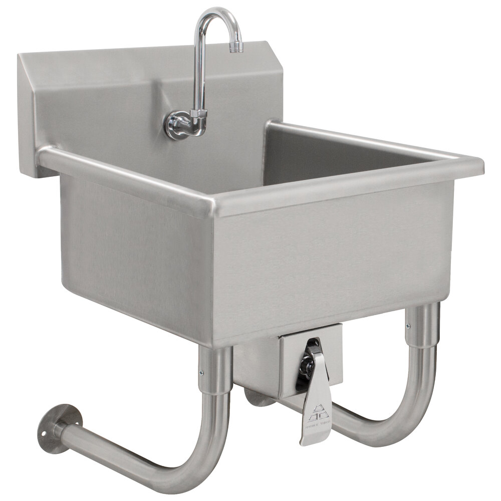 Advance Tabco FS-WM-2721KV 14-Gauge Hand Sink with 8" Deep Bowl and ...