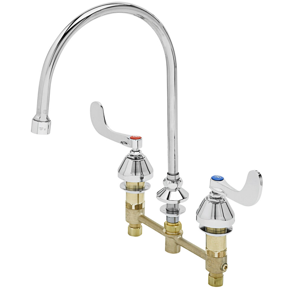 T&S B-2866-01QT-VRF Deck Mount Medical Lavatory Faucet with 8" Centers ...