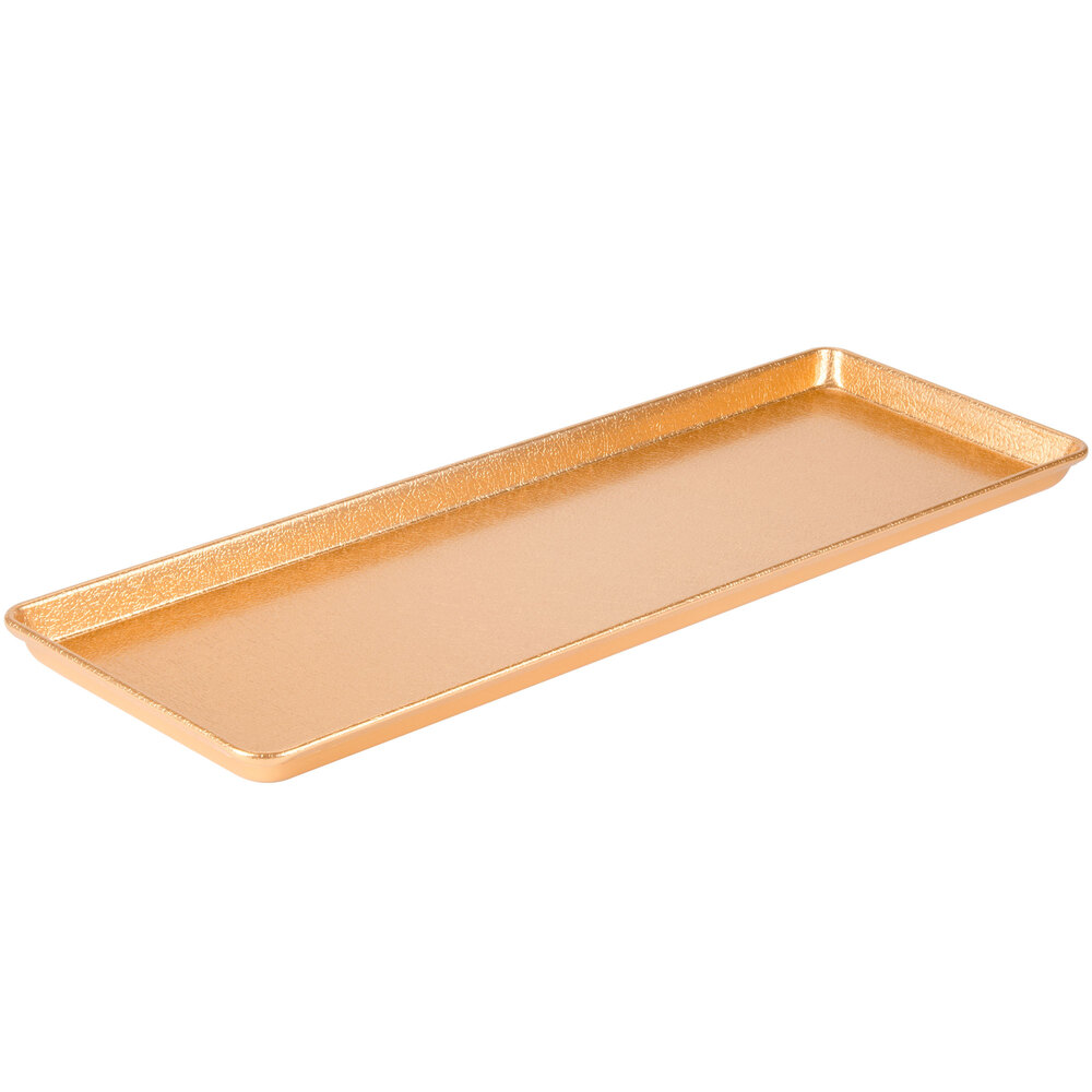 Chicago Metallic 40920 Textured Copper 1/2 Size Long Bakery Display Tray