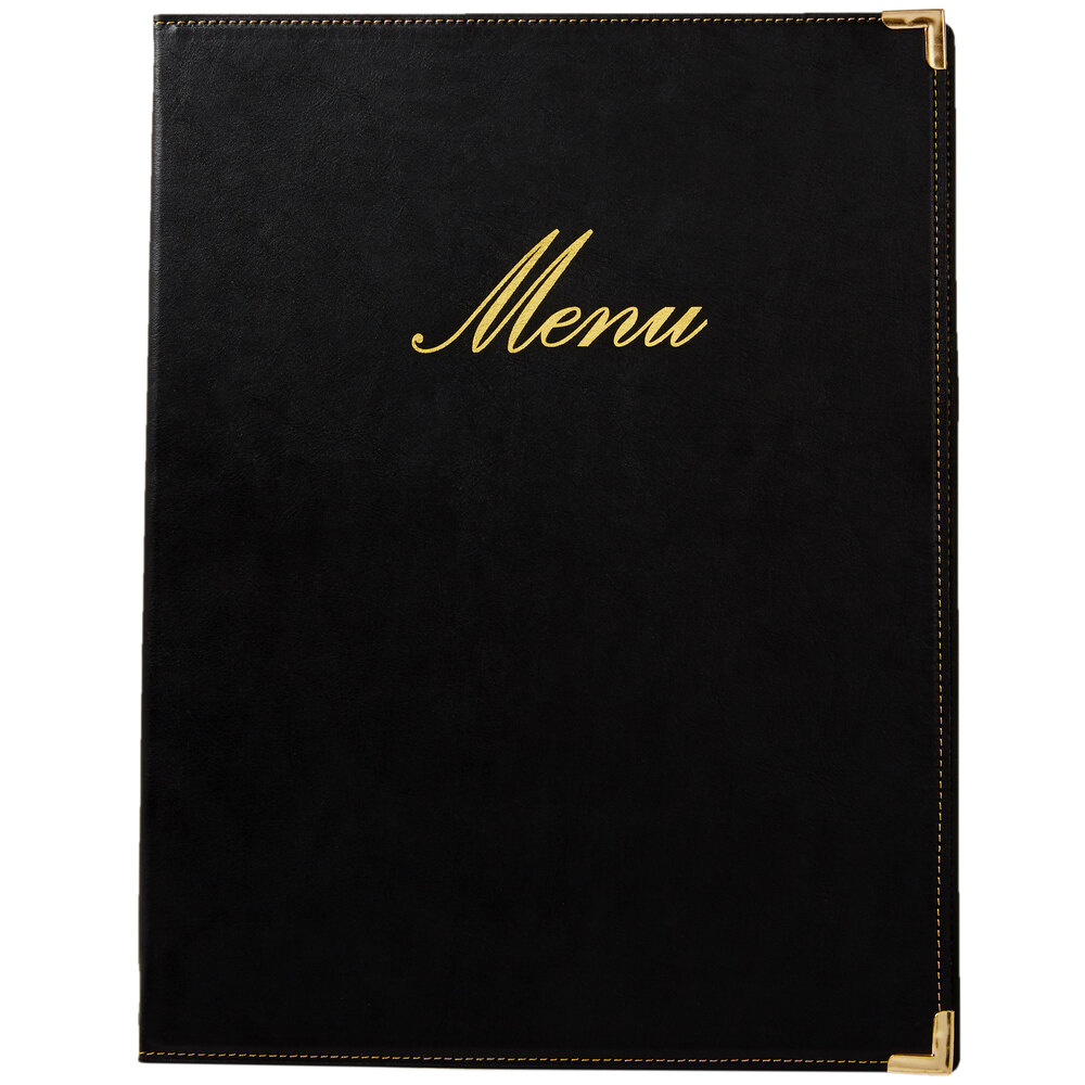 American Metalcraft MCCRLSBL Securit Classic Menu Holder - Black