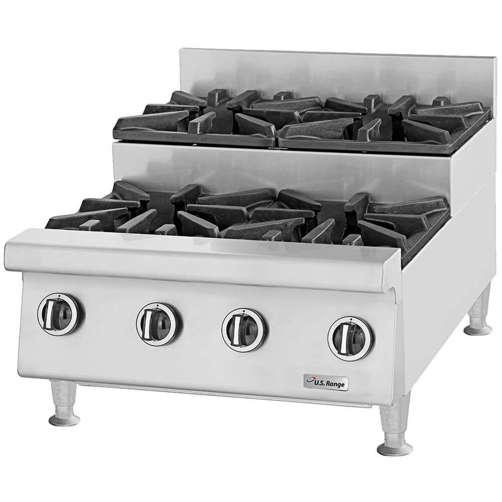 U.S. Range UTOG24-SU4 Natural Gas Heavy-Duty 4 Burner Step-Up ...