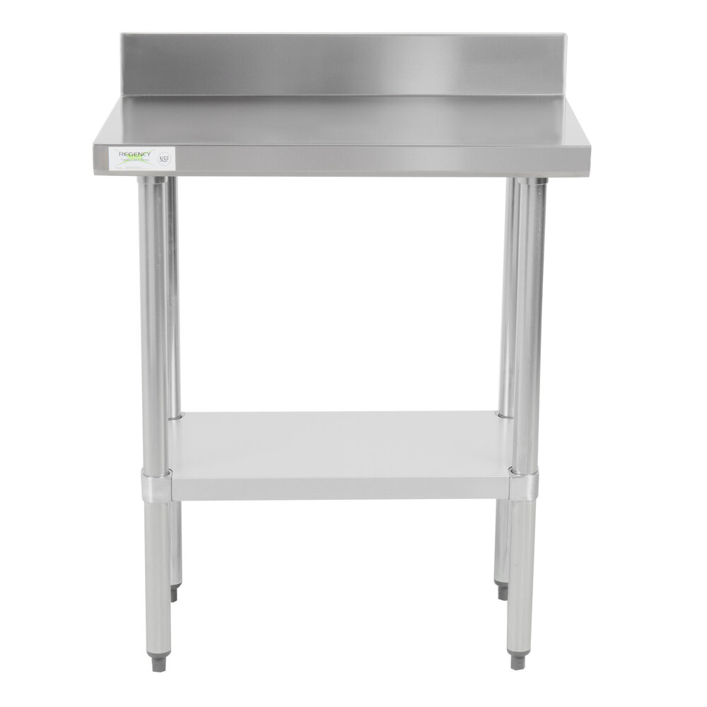 Regency 18" x 30" 18-Gauge 304 Stainless Steel Commercial Work Table ...