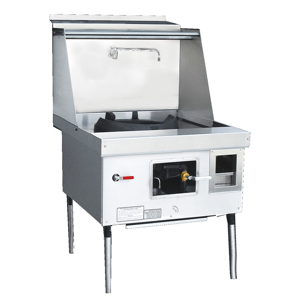 Town Y-1-SS-N-20 York™ Single Chamber Natural Gas Wok Range with 20 ...