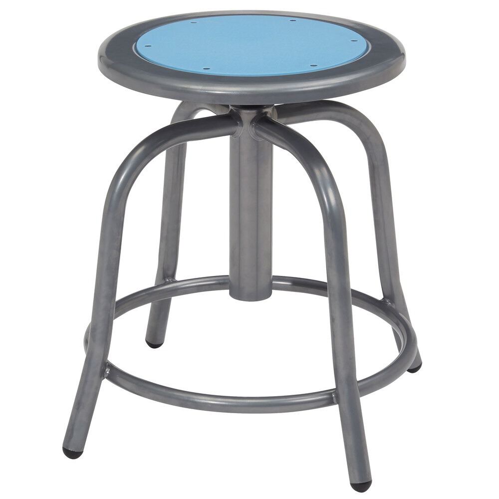 National Public Seating 6805-02 Gray 18" - 24" Adjustable Swivel Lab ...