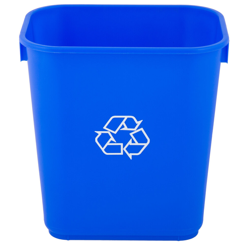 Lavex Janitorial 13 Qt. / 3 Gallon Blue Rectangular Recycling ...