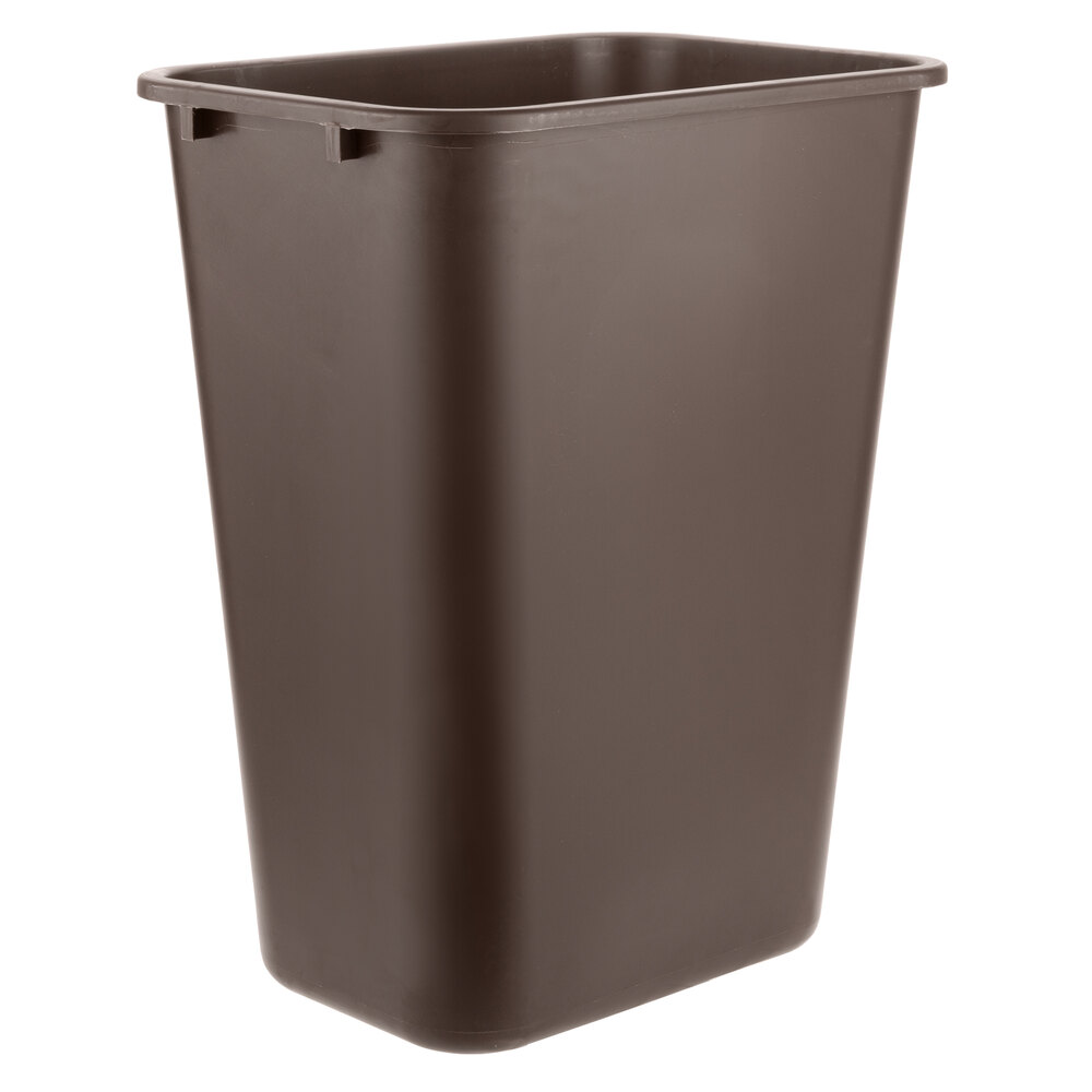 Lavex Janitorial 41 Qt. / 10 Gallon Brown Rectangular Wastebasket ...