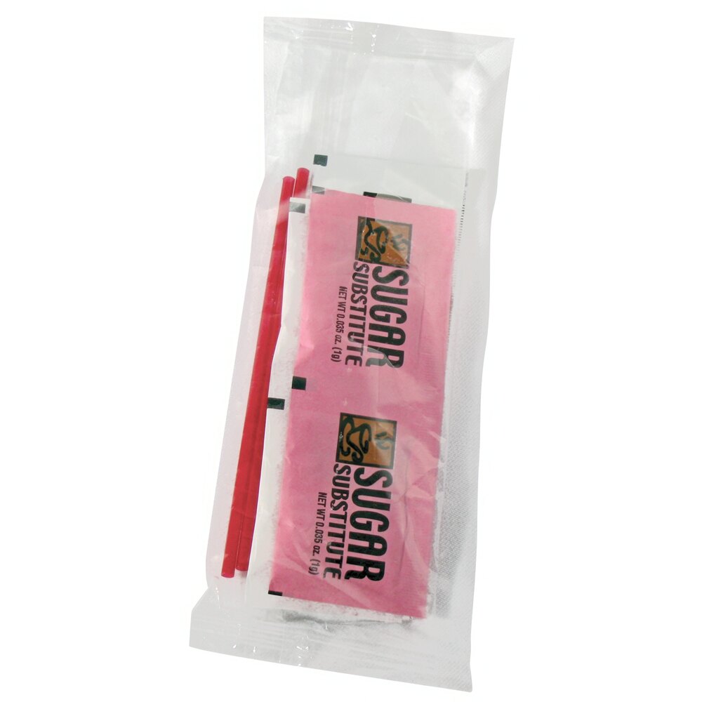 Double Serving Clear Plastic Coffee Condiment Kit in Bulk