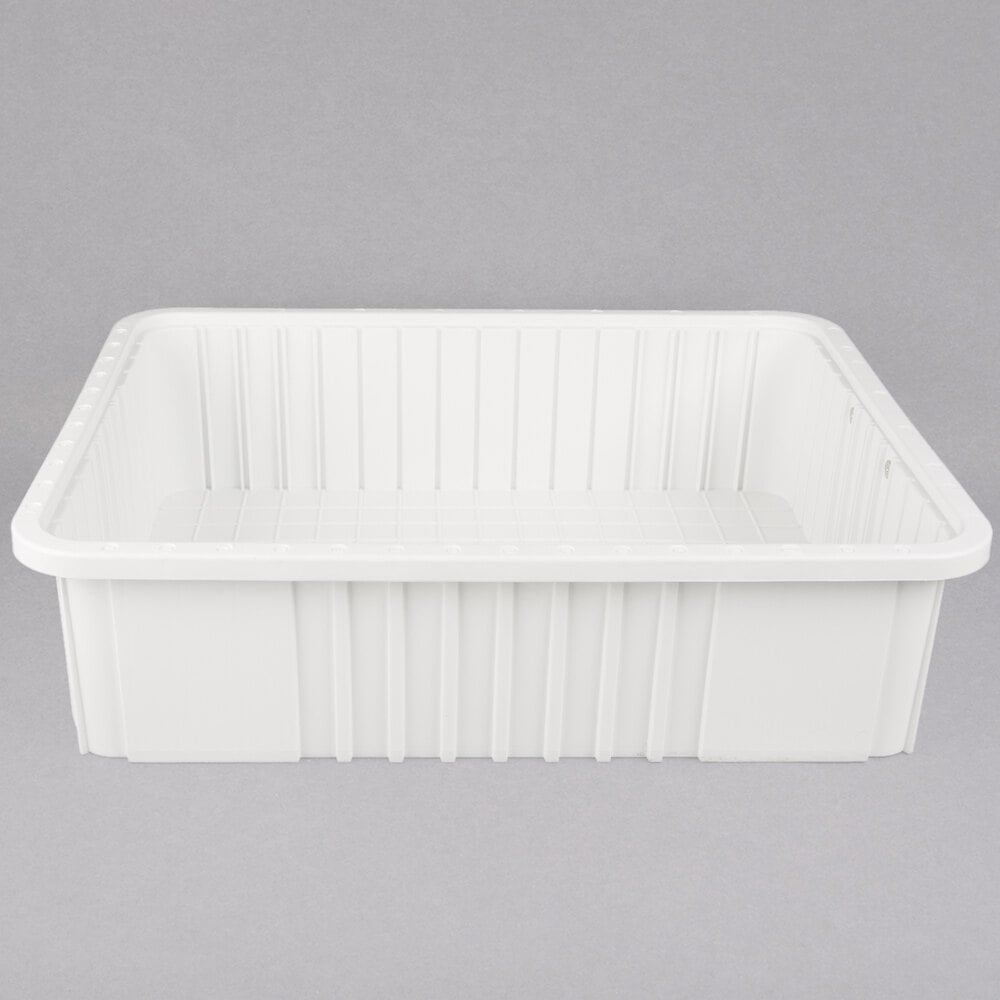 Metro MTB93060W 23" x 18" x 6" White Divider Tote Box