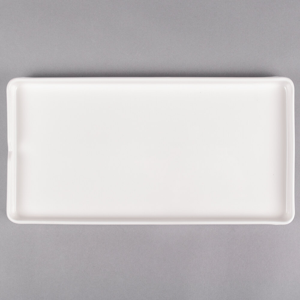 Arcoroc L9558 Mekkano 12 3/8" x 6 1/4" White Porcelain Rectangular ...