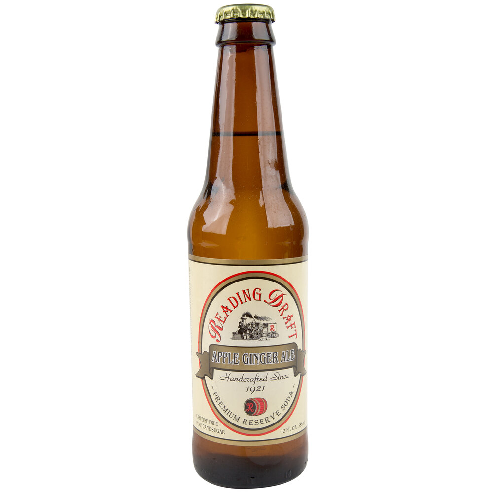 Reading Soda Works Apple Ginger Ale 12 fl. oz. - 12/Case