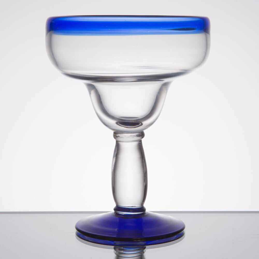 Libbey 92315 Aruba 16 oz. Customizable Margarita Glass with Cobalt Blue ...