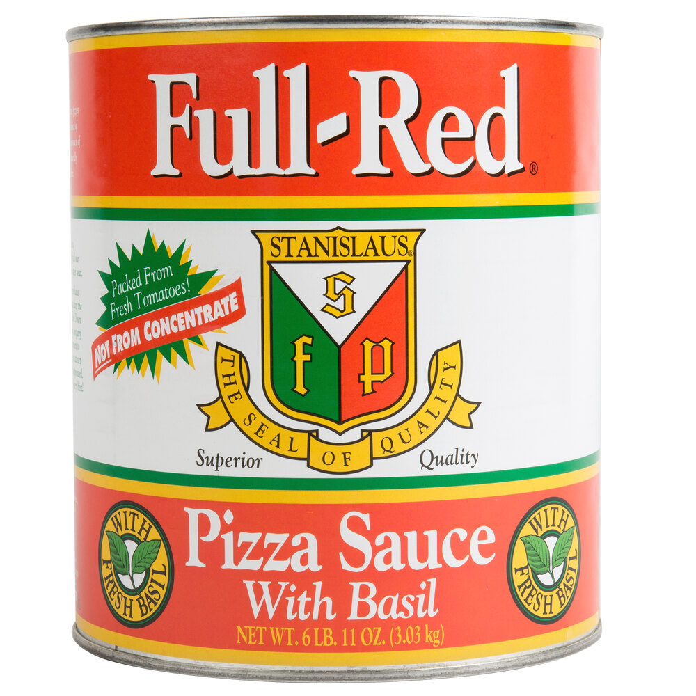 Bulk Full-Red Pizza Sauce w/ Basil - 6/Case (Stanislaus #10 Cans)