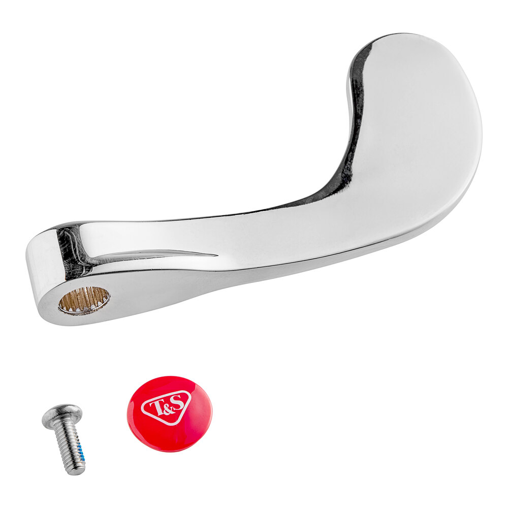 T&S B-WH4H-NS 4" Wrist Action Handle with Red Index and Screw