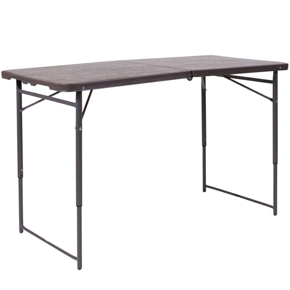 Flash Furniture DAD-LF-122Z-GG 23 1/2" x 48 1/4" Rectangular Brown Wood ...