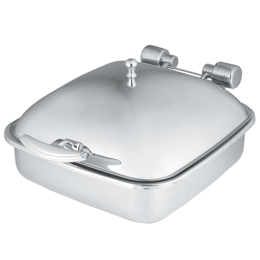 Vollrath 46132 6 Qt. Intrigue Square Induction Chafer with Stainless ...