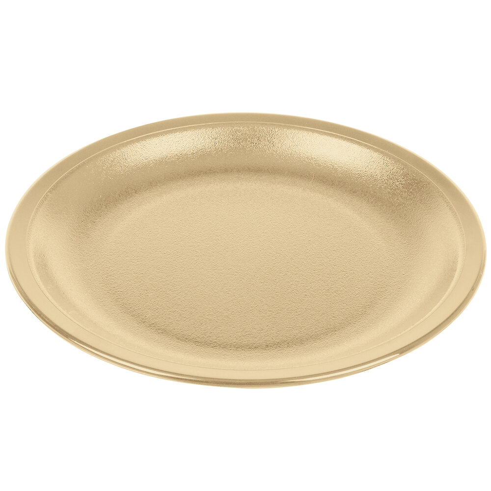Cambro 55CWNR133 Camwear® 5 1/2" Beige Polycarbonate Narrow Rim Plate ...
