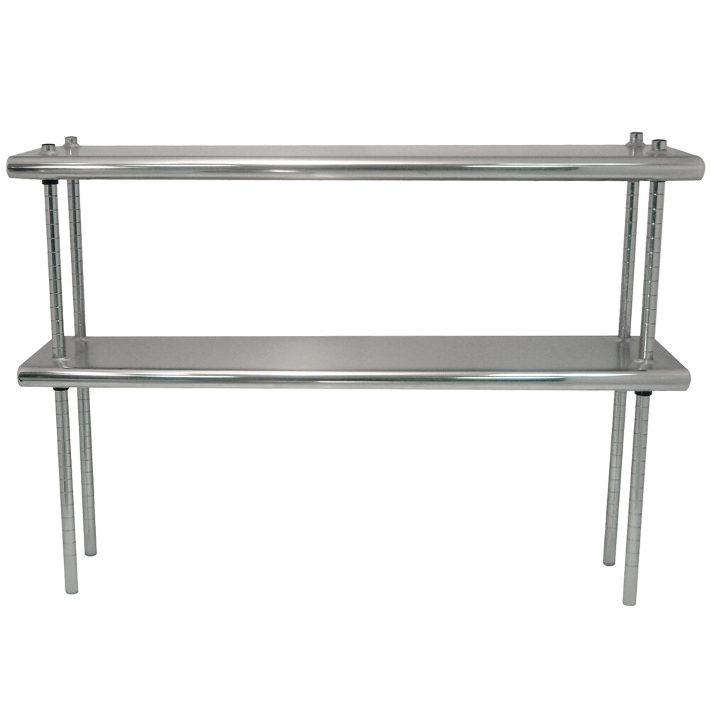 Advance Tabco DS-12-72 12" x 72" Table Mounted Double Deck Stainless ...