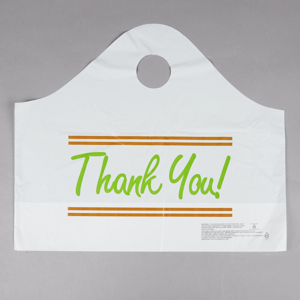 Plastic "Thank You" Take Out Bag (500/Box)