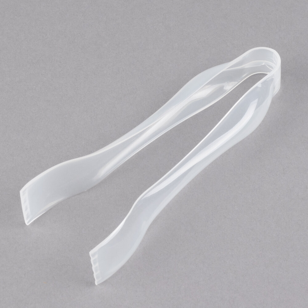 Sabert UCL72STNG 6 1/4" Clear Disposable Plastic Tongs - 72/Case