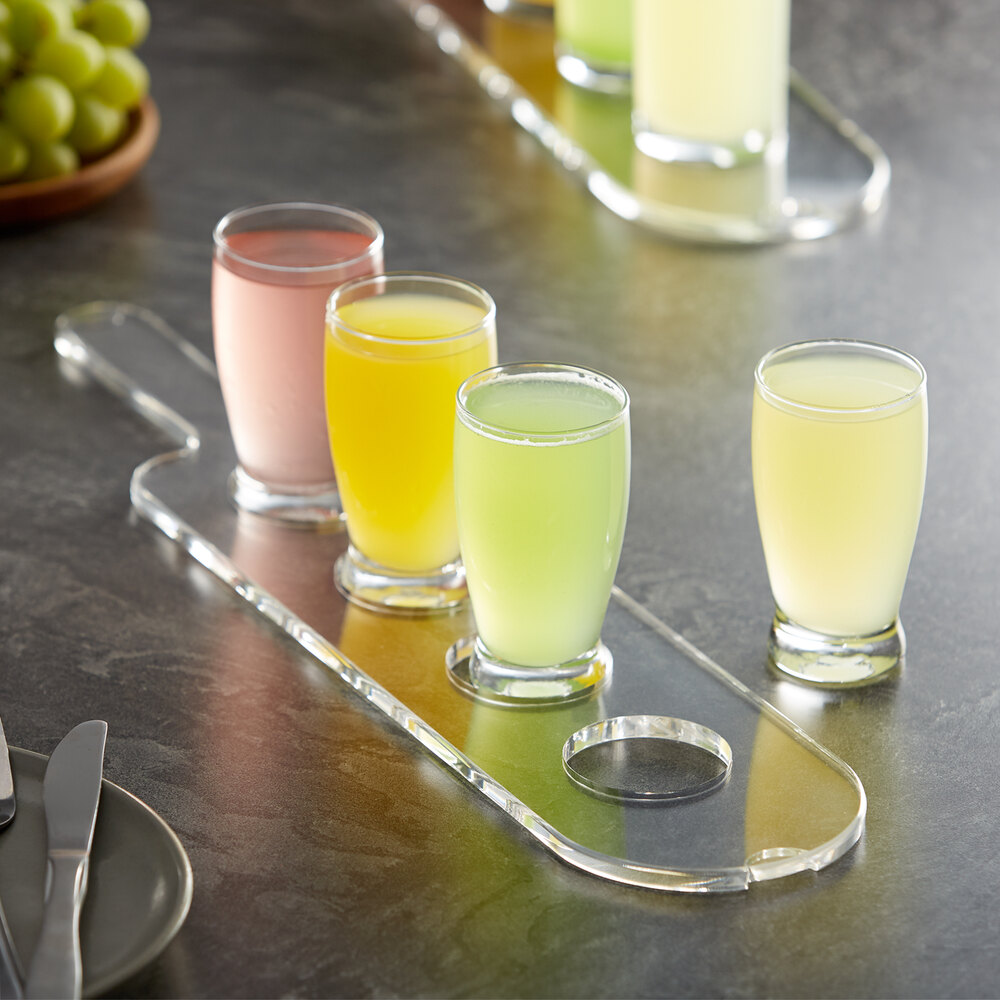 Acopa Acrylic Drop-In Flight Paddle with Barbary Tasting Glasses