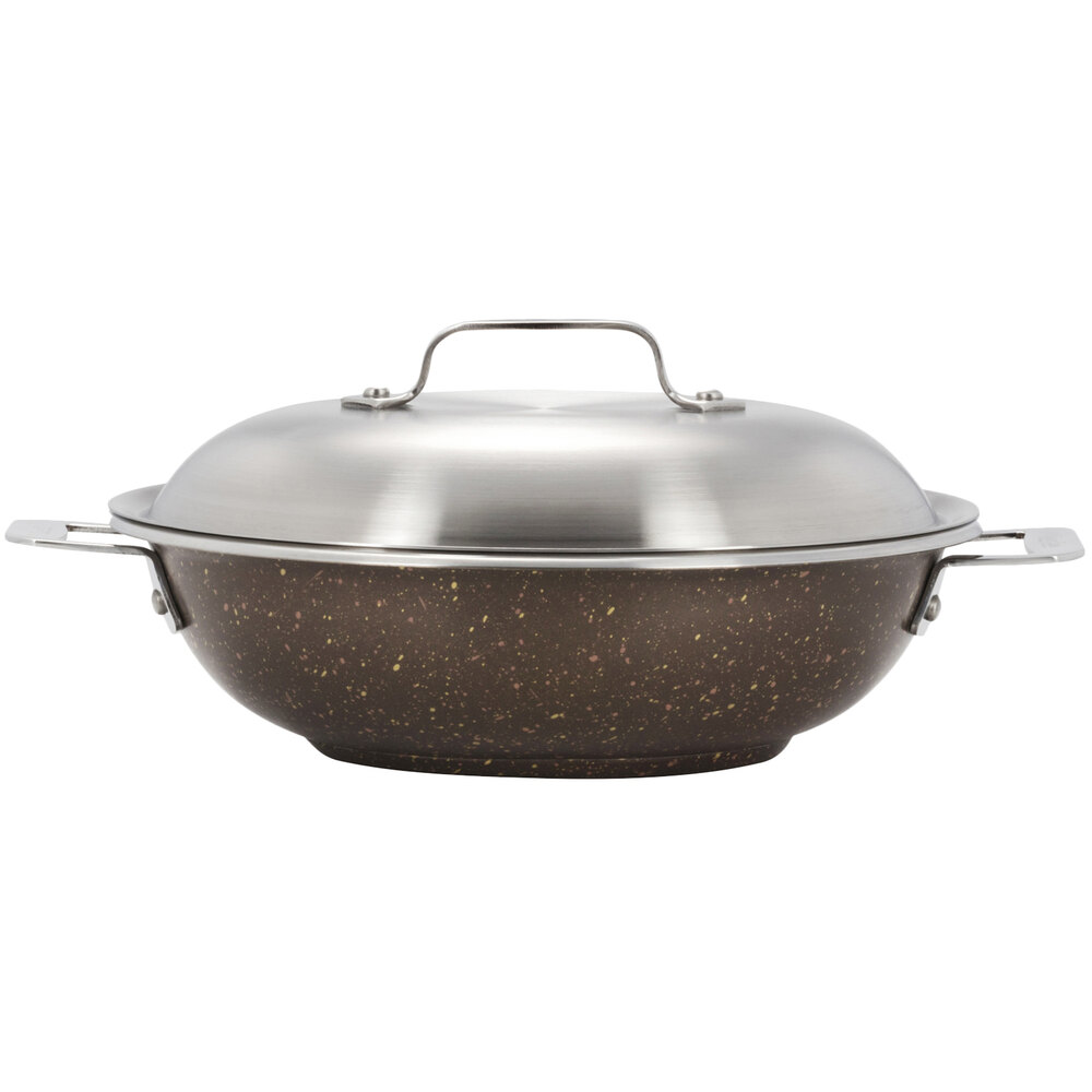 Bon Chef 60015COFFEE Cucina 12" Coffee Stainless Steel Stir Fry Pan ...