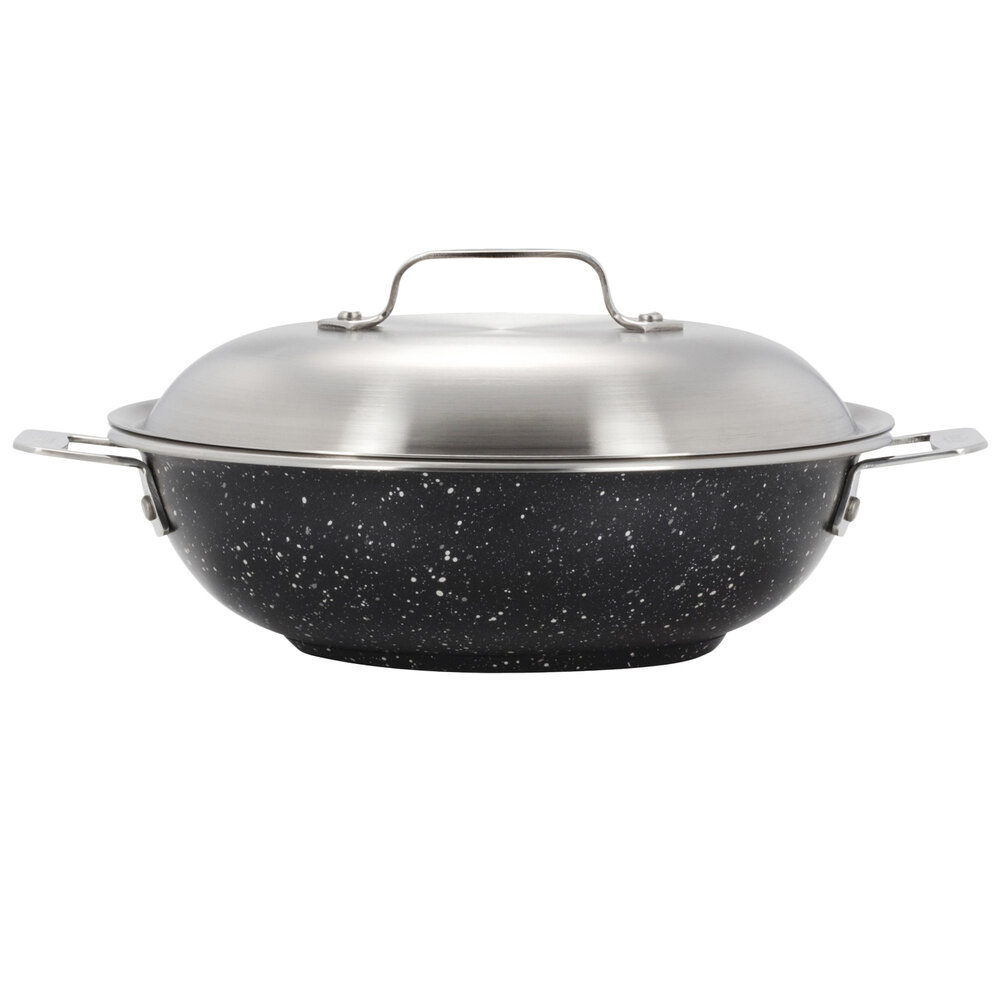 Bon Chef 60015GALAXY Cucina 12" Galaxy Stainless Steel Stir Fry Pan ...