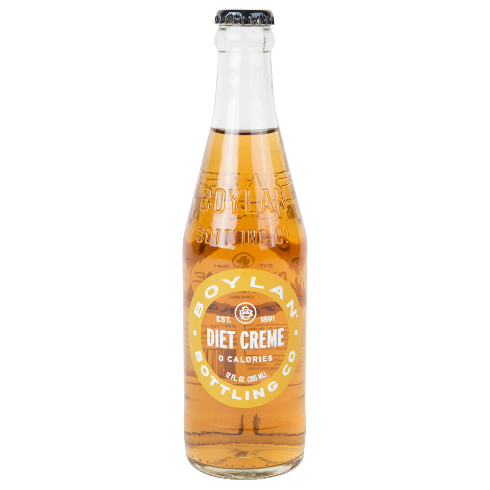Boylan Bottling Co. Diet Creme Soda 12 fl. oz. - 24/Case