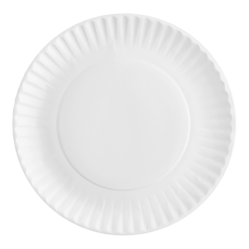 Choice 9" White Coated Paper Plate - 1,000/Case